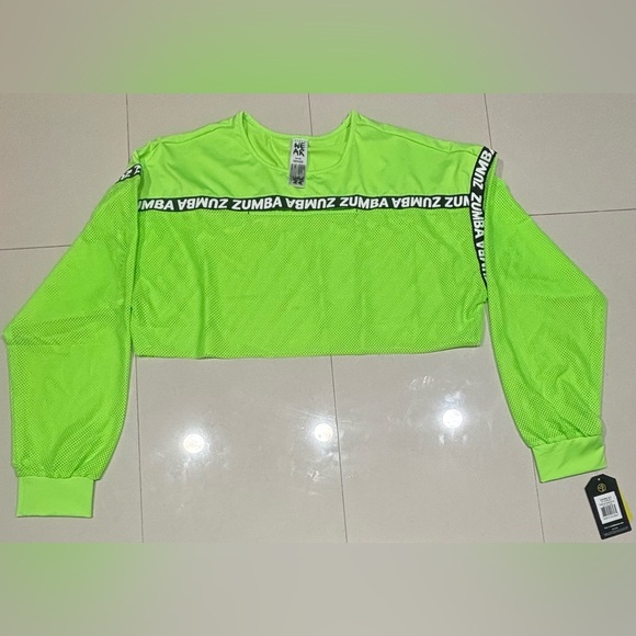 Zumba Fitness | Tops | Zumba Fitness Vibrant Lime Crop Top | Poshmark
